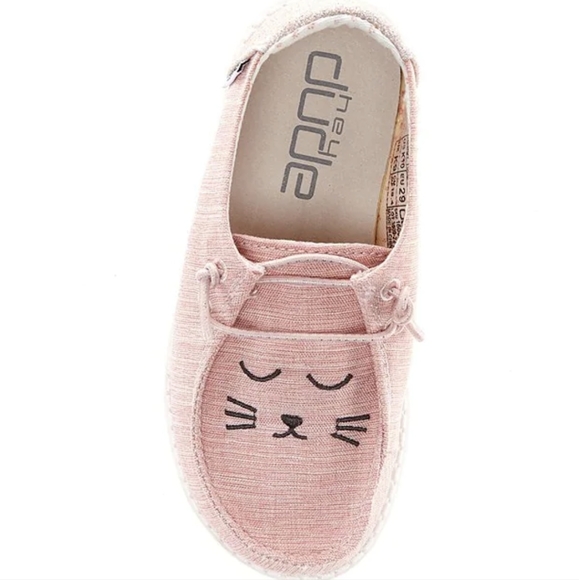 Hey Dude | Shoes | Hey Dude Youth Sparkle Pink Kitty | Poshmark